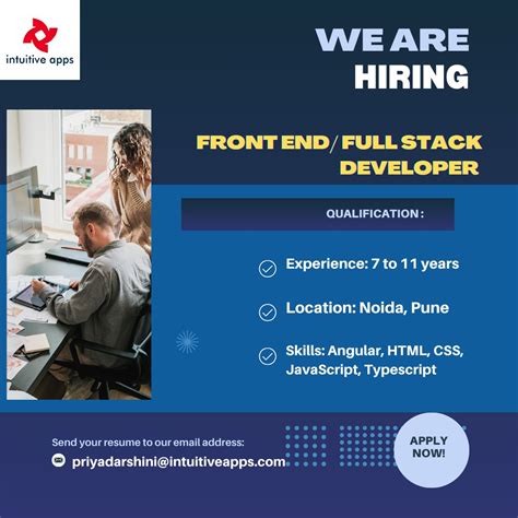 Priyadharshini K On Linkedin Greetings From Intuitive Apps We Are Hiring Front End Full Stack