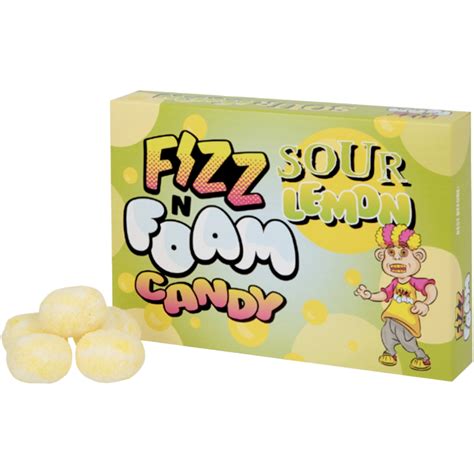 Fizz N Foam Super Fizzy Candy Sour Lemon Flavour 3 5oz 100g Poppin Candy