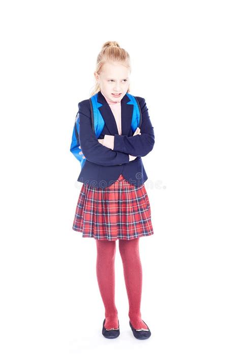 Colegiala Rubia Foto De Archivo Imagen De Checkered 110913776