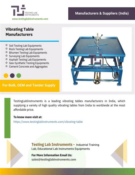 Ppt Vibrating Table Manufacturers Powerpoint Presentation Free