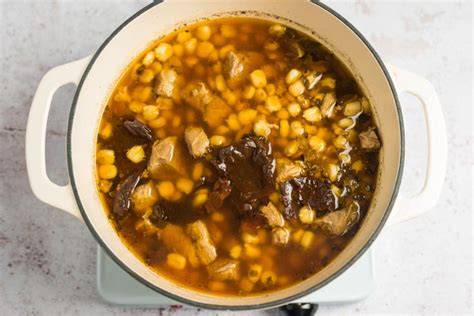 Homemade Pork And Hominy Stew Pozole Recipe