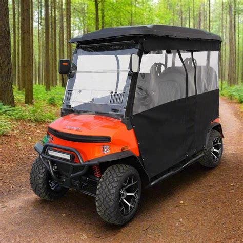 4 Passenger Sunbrella Track Golf Cart Enclosure For Extended Roofs
