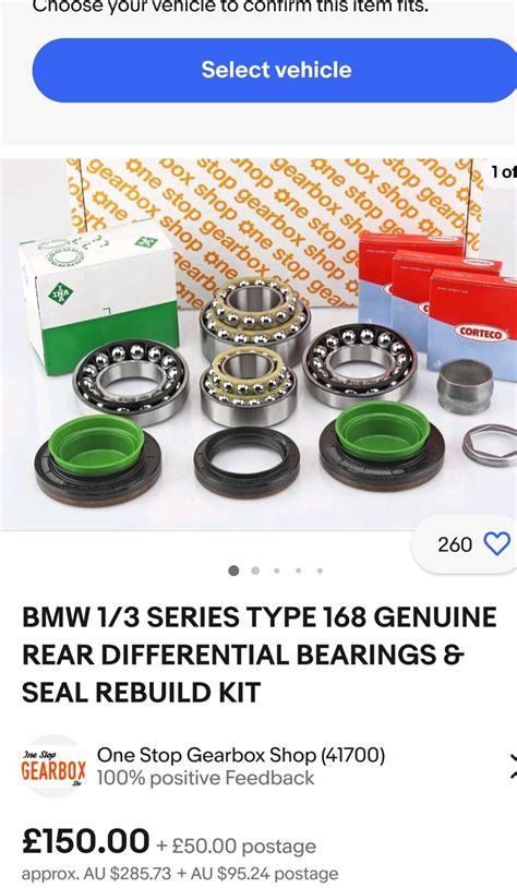E84 X1 Rear Diff Repair Kit Maintenance Nz