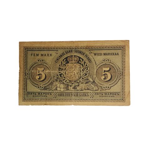 5 Mk Seteli 1886 Suomi Kl4 Markkasetelit Suomen Rahaliike