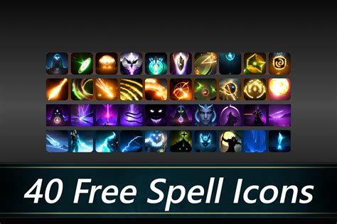 40 Free Skill Ability Icons Volume 1 2D Icons Unity Asset Store