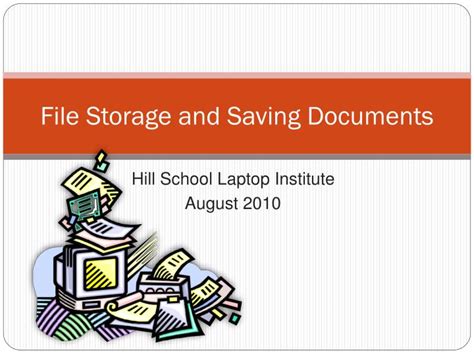 Ppt File Storage And Saving Documents Powerpoint Presentation Free