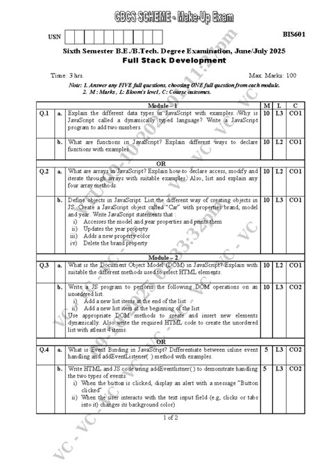 Bis601 Final Exam 2025 Full Stack Dev And Javascript Concepts Studocu