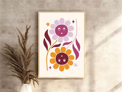 Groovy Poster Set Retro Groovy Print Hippie Room Decor Etsy