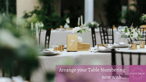 How Table Numbering Could Win Your Events Successfully