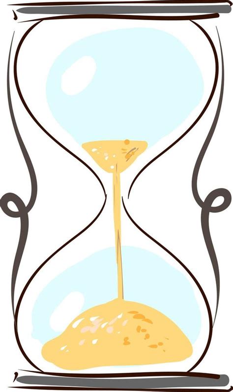Interesting Hourglass Illustration Vector On White Background