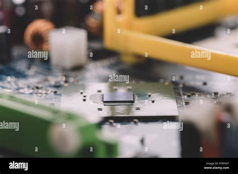 Digital Circuit Board With Microchips And Microprocessor Stock Photo Alamy
