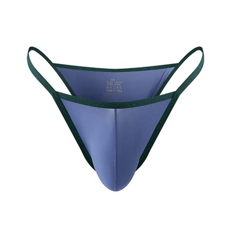 Hevirgo Men Thong Underwear Low Waist G Strings Thong Slim Fit T Back