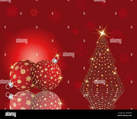 Beautiful Christmas New Year Card Vector Illustration Stock Vector