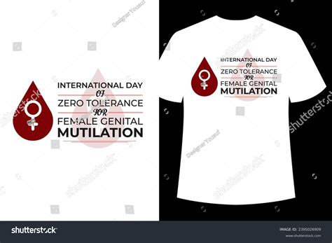 International Day Zero Tolerance Female Genital Stock Vector Royalty