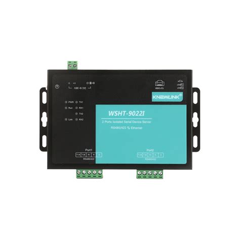 Wsht 9022i工业级2路rs485422隔离型modbus网关串口服务器knewlink工业交换机acdc交直流220v