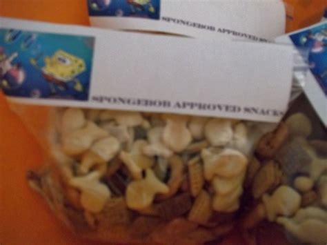 Spongebob Approved Snack Mix Labels