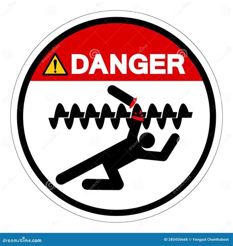 Danger Exposed Screw And Moving Parts Do Not Touch And Do Not Remove