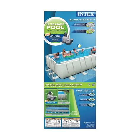 Intex 24ft X 12ft X 52in Rectangular Ultra Frame Pool Sears