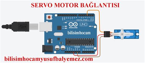 arduino ile servo motor bağlantısı kullanımı ve kodları bilişim hocam