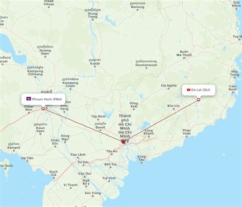 All Flight Routes From Phnom Penh To Dalat Pnh To Dli Flight Routes
