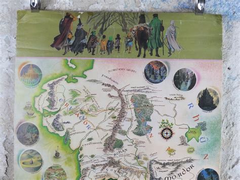 1977 Pauline Baynes Map Of Middle Earth Poster J R R Etsy UK