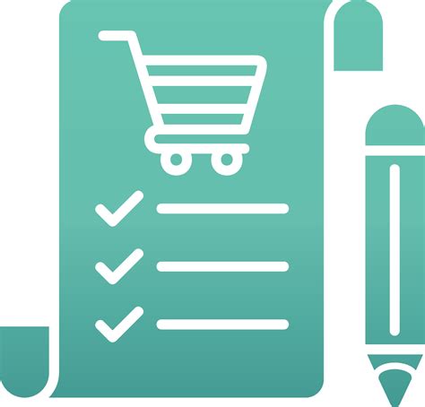 Shopping List Vecto Icon Vector Art At Vecteezy