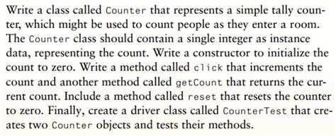 Solved Write A Class Called Counter That Represents A Simple Chegg
