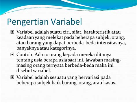 Variable Penelitian Mata Kuliah Statistik 2 Pptx