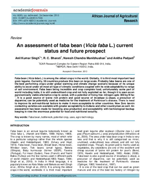 Pdf Faba Bean Properties Functionality And Its Applications