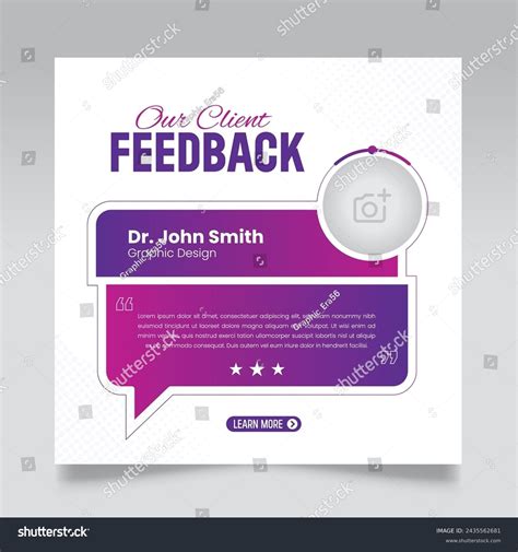 Client Feedback Review Client Testimonial Design Stock Vector Royalty Free 2435562681