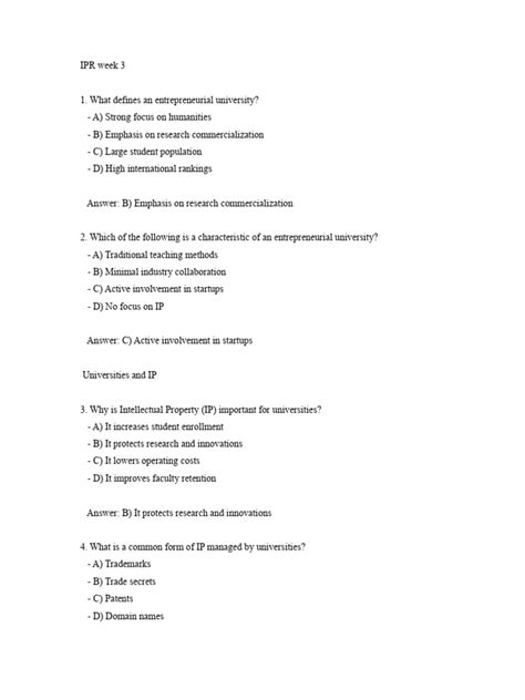 Ipr Week 3 Quiz Format Pdf Prior Art Patent