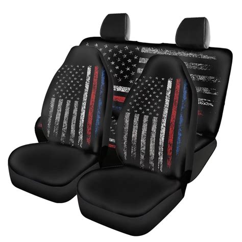 Binienty Firefighters Flag Car Seat Covers 4 Pcs Womens Auto Car