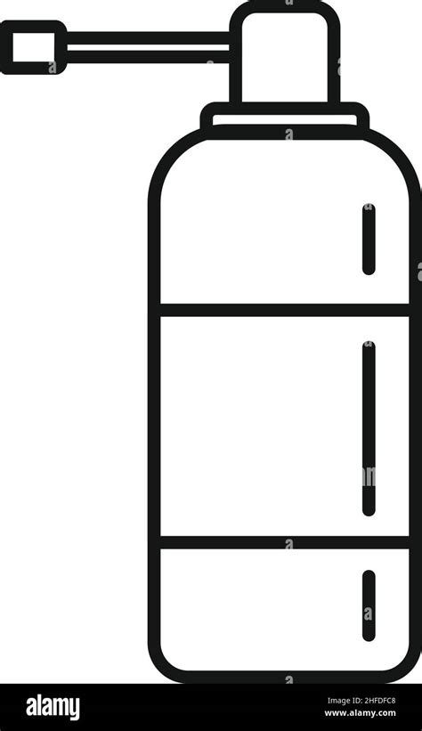 Tonsillitis Spray Icon Outline Vector Tonsil Mouth Bacterial Anatomy