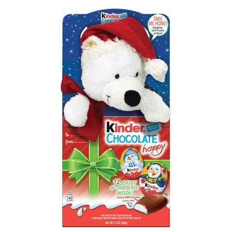 Kinder Chocolates T Box With Happy Plush Polar Bear Shop Candy At