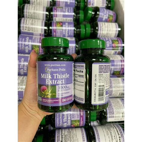 Viên Uống Bổ Gan Milk Thistle Extract 1000mg Puritans Pride Lọ 180