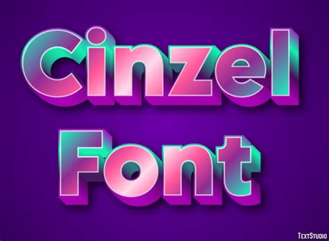Cinzel Font Text Effect And Logo Design Font