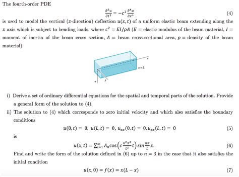 Solved The Fourth Order Pde Partial Differential2 Upartial