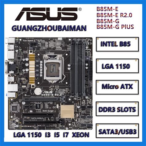Placa Mãe Asus B85m E R20g Plus Usada Micro Atxintel B85 Chip Lga