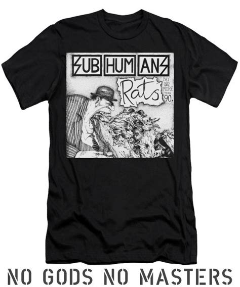 T Shirt Subhumans Band Merch ★ No Gods No Masters 🔥 Free Shipping