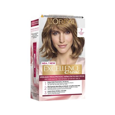 L`Oreal Excellence Creme Μόνιμη Βαφή Μαλλιών No.7 Ξανθό 48ml Delivery ...