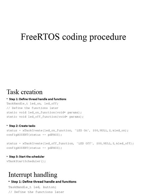 freertos coding procedure pdf software development software