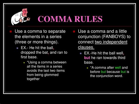 PPT COMMA PRESENTATION PowerPoint Presentation Free Download ID