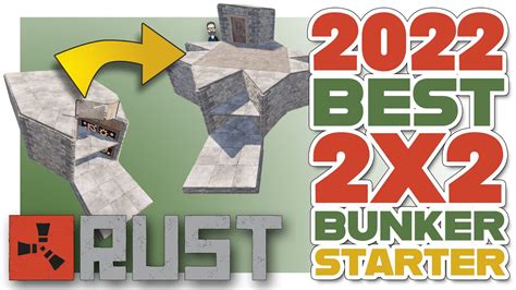 2x2 Bunker 2022 The Process 2x2 Rust Starter Base Build Stair