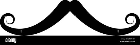 Bigote Silueta negra de bigotes de hombre adulto Símbolo del Día del