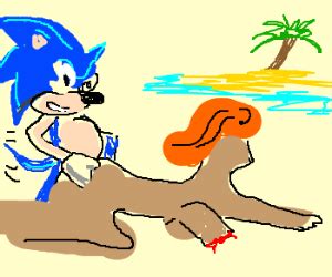 Chao Hits Sonic In The Testicles Drawception