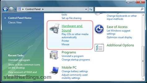 Disable Startup Sound Windows Vista STEALTH SETTINGS