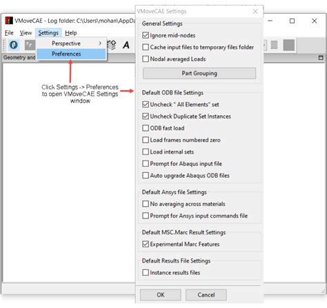 GUI Preferences VCollab Document Documentation