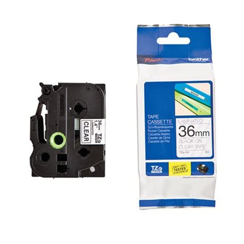 Brother P Touch TZe Laminated Tape Cassette Mm X M Black On Clear Tape TZE Office