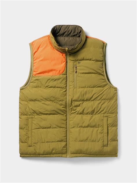 Mens Reversible Puffer Vest Wheatblaze