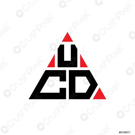 Ucd Triangle Letter Logo Design With Triangle Shape Ucd Triangle